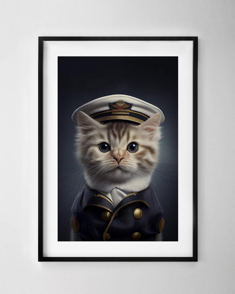 Cat in a Sailor Suit Print - Chelsea Chelsea