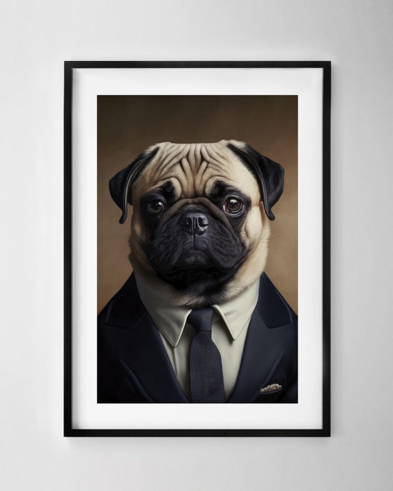 Pug in a Suit Print - Chelsea Chelsea