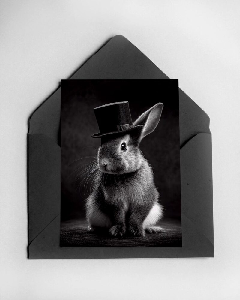 Bunny in a Top Hat Card - Chelsea Chelsea