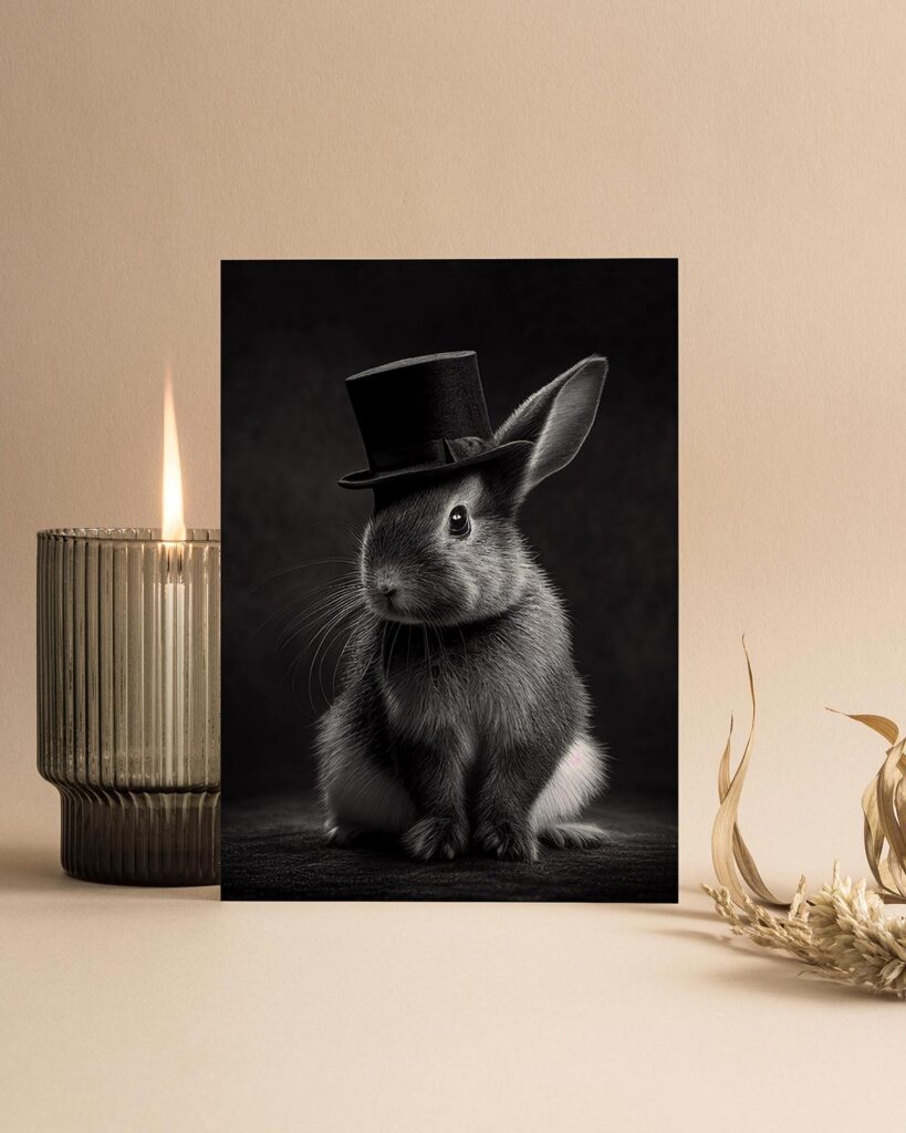 Bunny in a Top Hat Card - Chelsea Chelsea