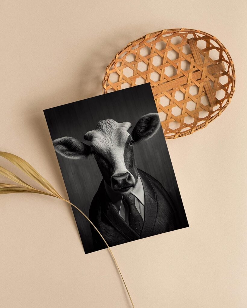 Cow in a Suit Card - Chelsea Chelsea