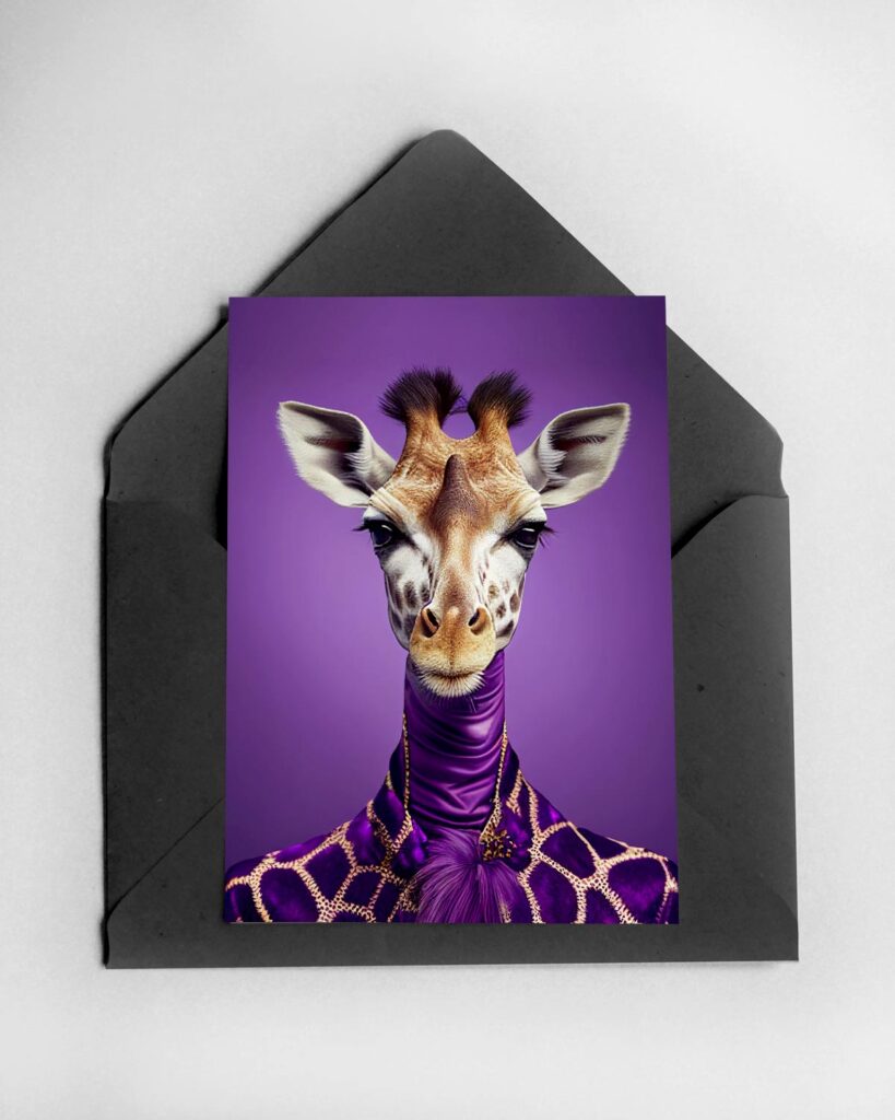 Glamorous Giraffe Card - Chelsea Chelsea