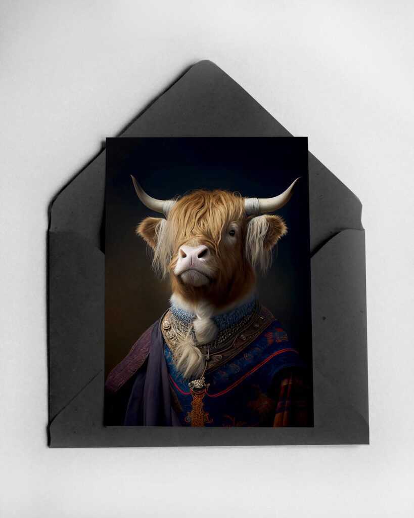 Renaissance Highland Cow Card - Chelsea Chelsea
