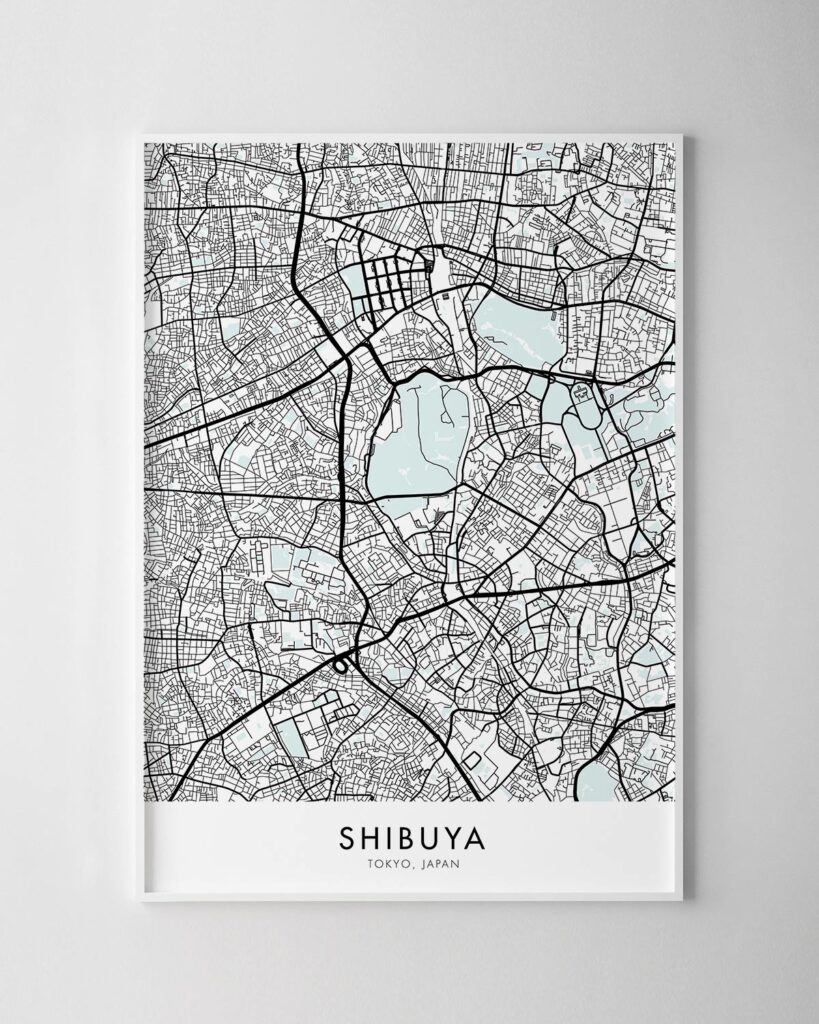 Tokyo – Shibuya Map Print - Chelsea Chelsea