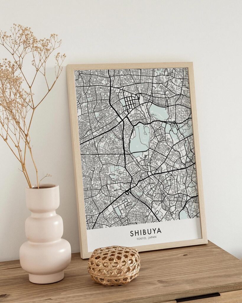 Tokyo – Shibuya Map Print - Chelsea Chelsea
