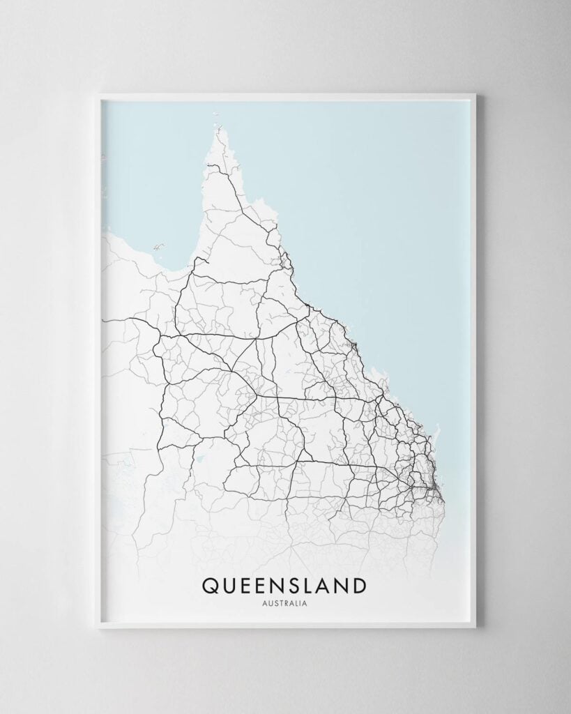 Queensland Map Print - Chelsea Chelsea