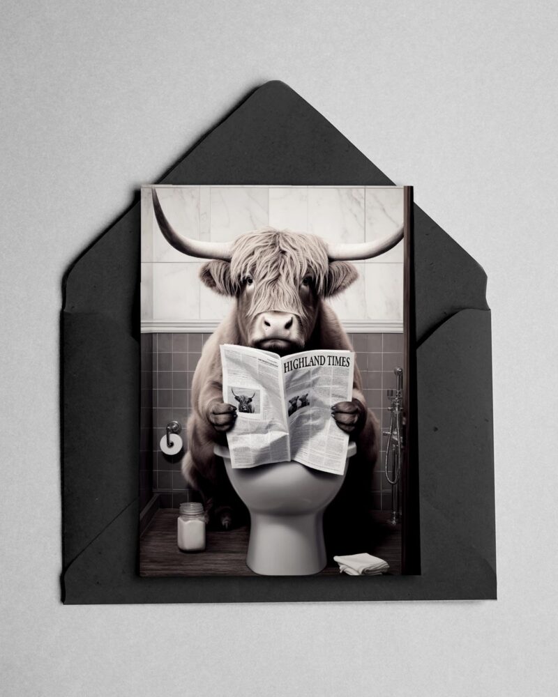 Bovine Bathroom Break Card • Chelsea Chelsea