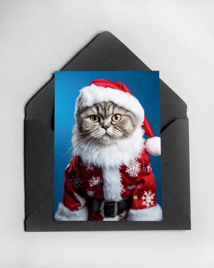 Cat in a Santa Suit Card - Chelsea Chelsea