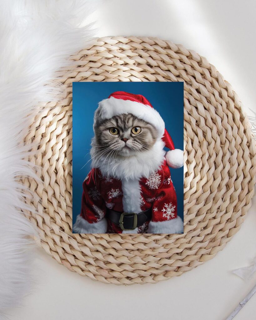 Cat in a Santa Suit Card • Chelsea Chelsea