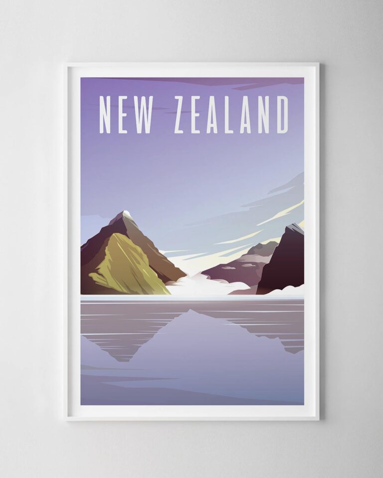 New Zealand Travel Poster - Chelsea Chelsea