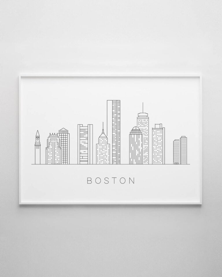 Boston Skyline Print • Wall Art Print • Chelsea Chelsea