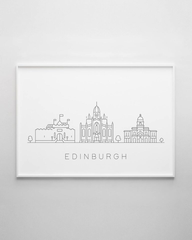 Edinburgh Skyline Print • Wall Art Print • Chelsea Chelsea