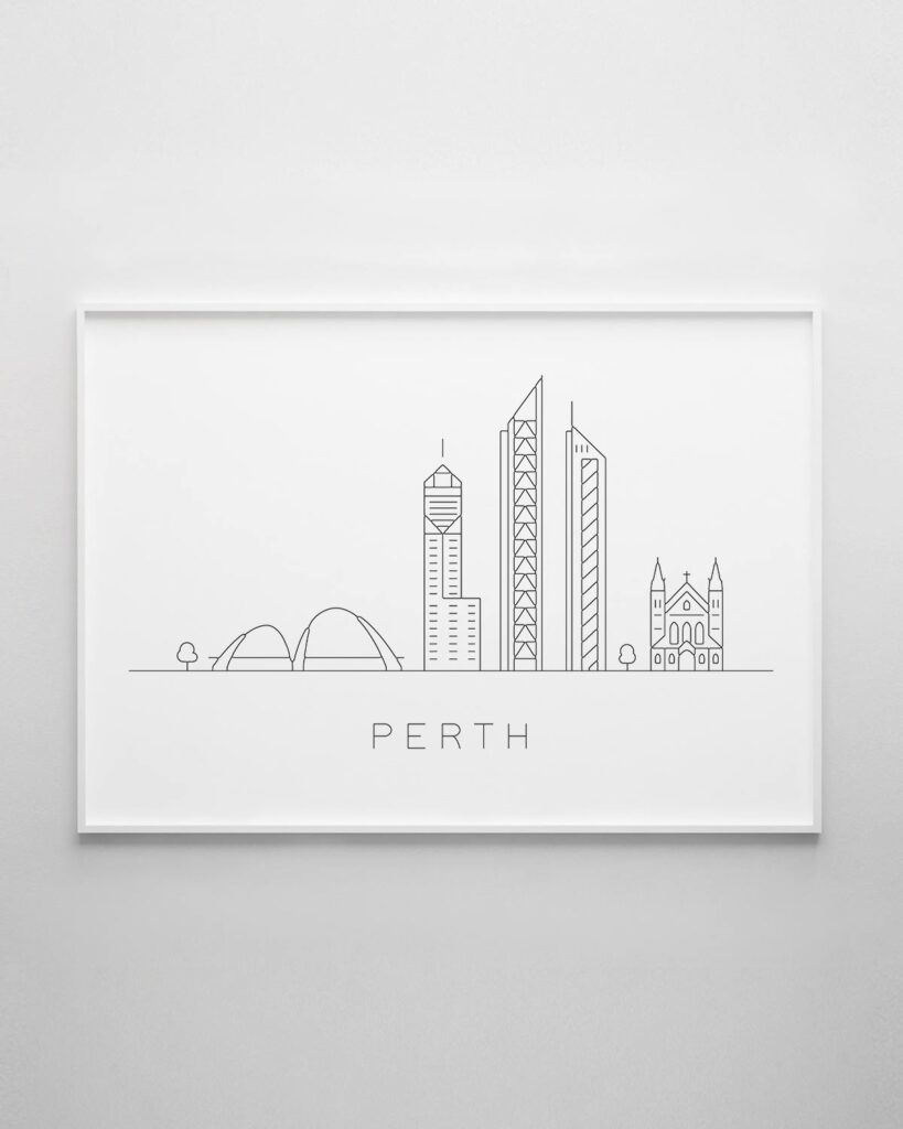 Perth Skyline Print - Chelsea Chelsea