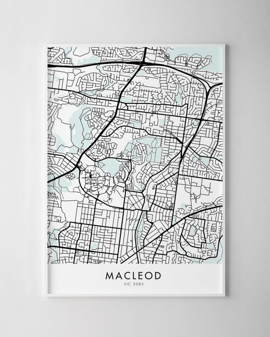 Melbourne – Macleod Map Print - Chelsea Chelsea