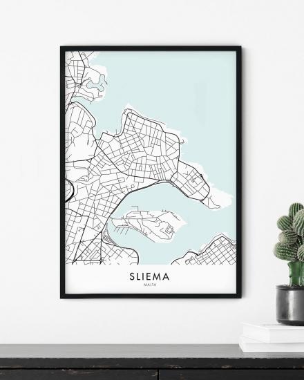 Sliema, Malta Map Print | Chelsea Chelsea