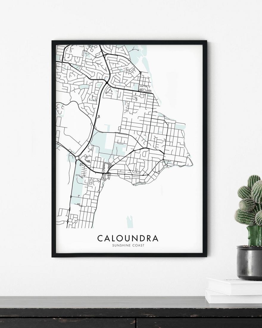 Caloundra QLD Map Print - Chelsea Chelsea
