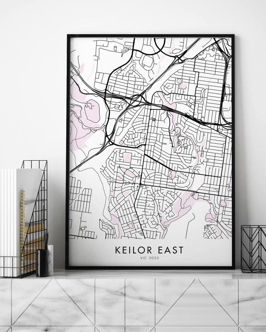 Melbourne – Keilor East Map Print - Chelsea Chelsea