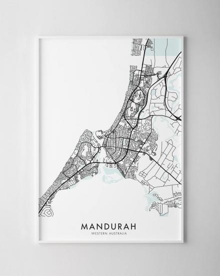 Mandurah Map Print - Chelsea Chelsea