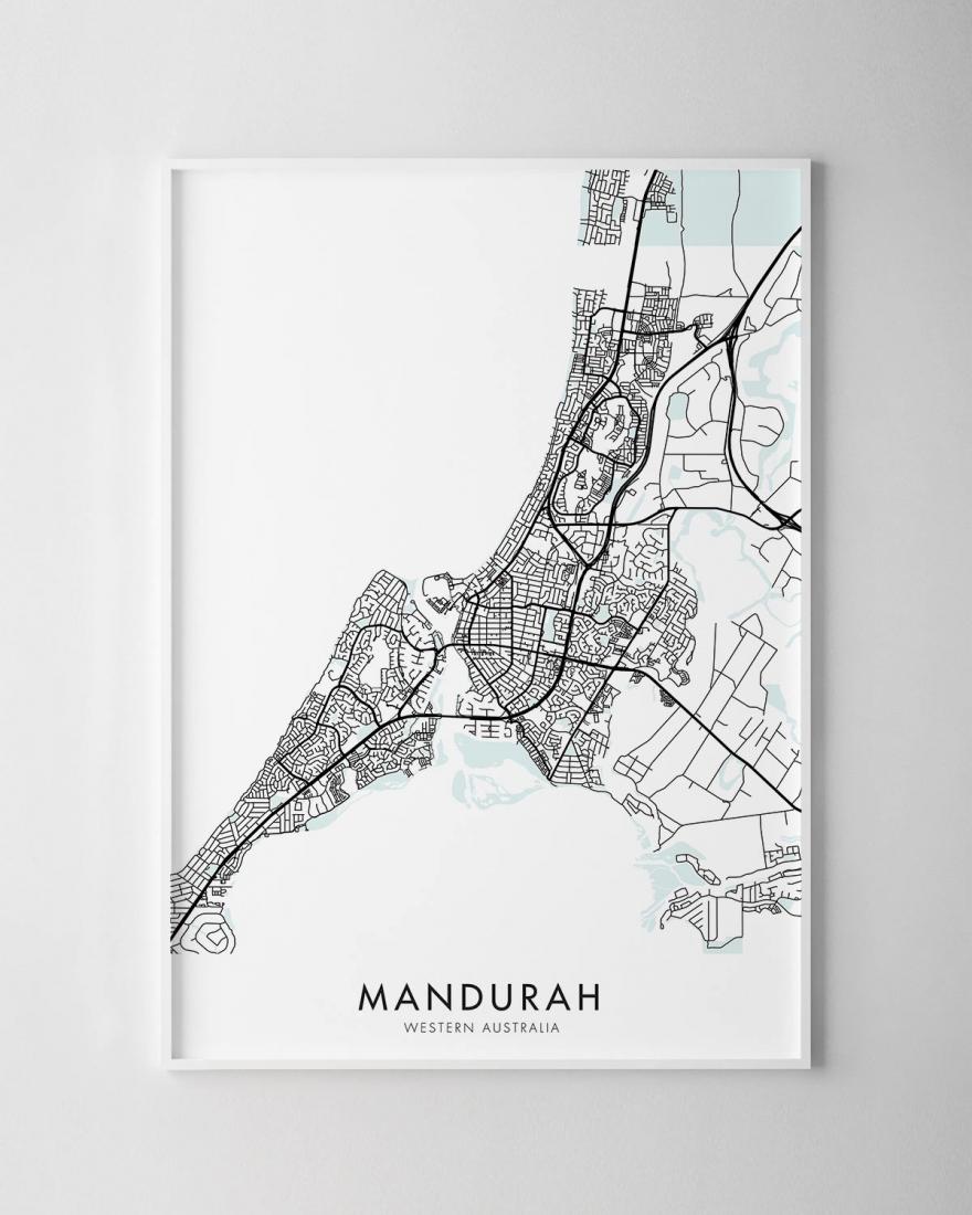 Mandurah Map Print - Chelsea Chelsea