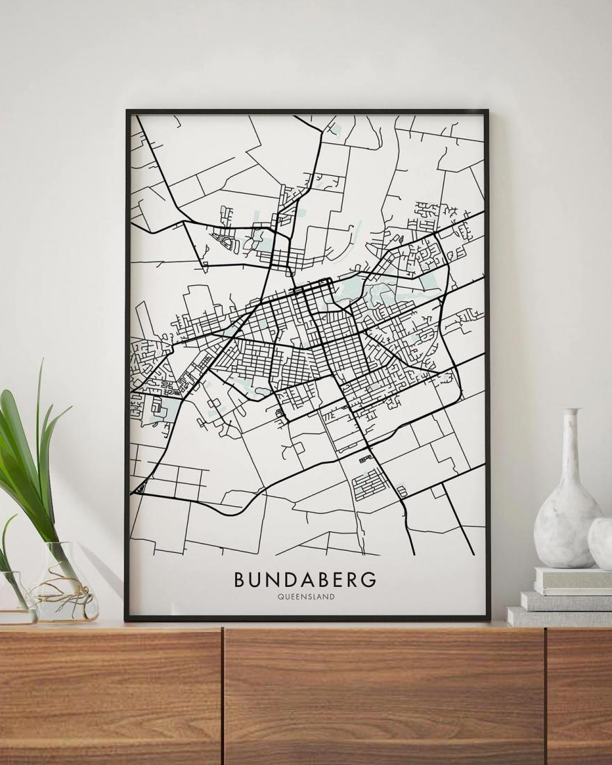 Bundaberg Map Print - Chelsea Chelsea