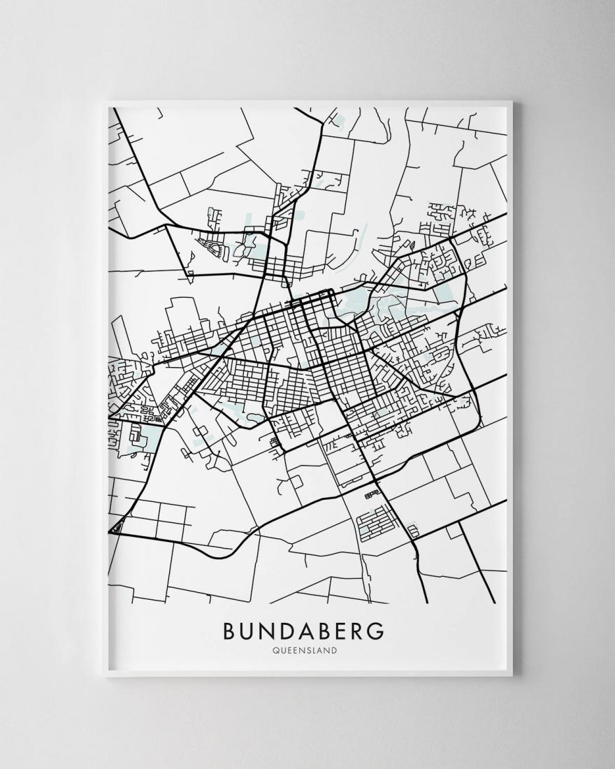 Bundaberg Map Print - Chelsea Chelsea