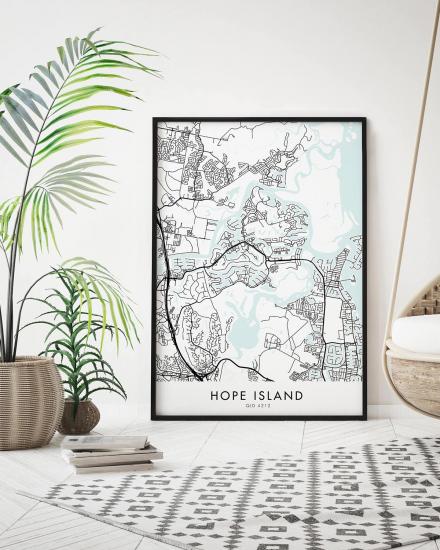 Gold Coast – Hope Island Map Print - Chelsea Chelsea