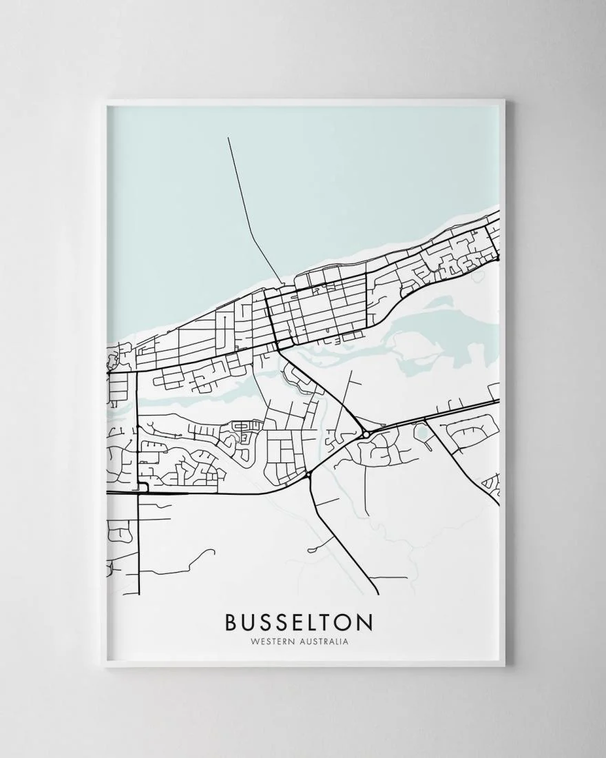 Busselton WA Map Print - Chelsea Chelsea