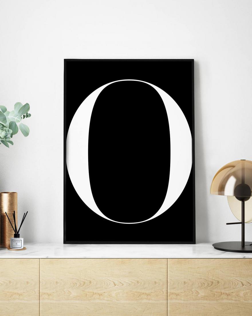 Letter O Print – Black | Chelsea Chelsea