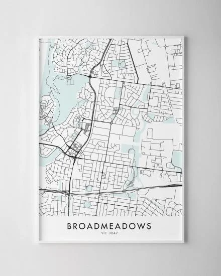 Melbourne – Broadmeadows Map Print - Chelsea Chelsea