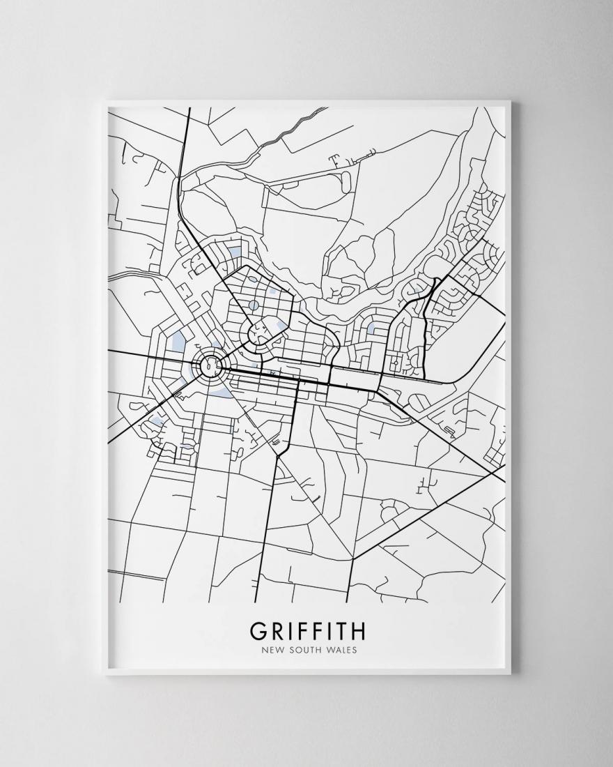 Griffith NSW Map Print - Chelsea Chelsea