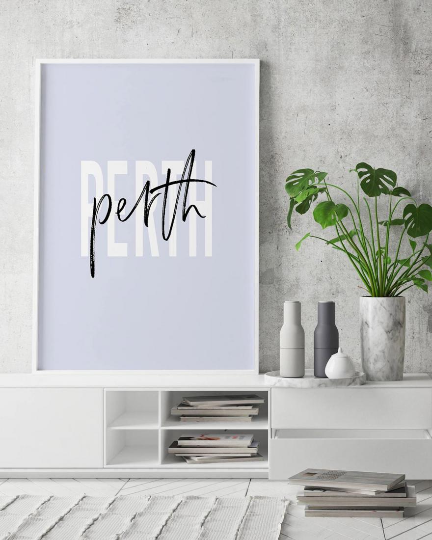 Perth Text Print - Chelsea Chelsea