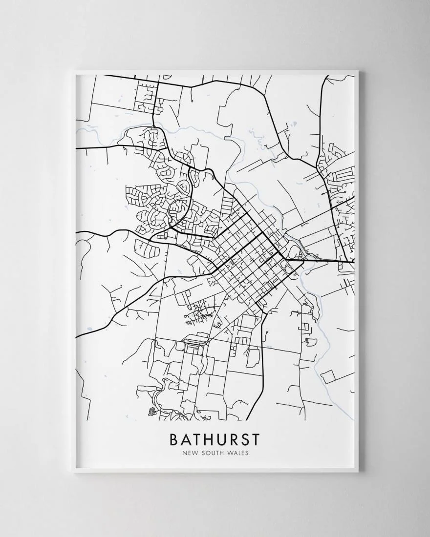 Bathurst NSW Map Print - Chelsea Chelsea