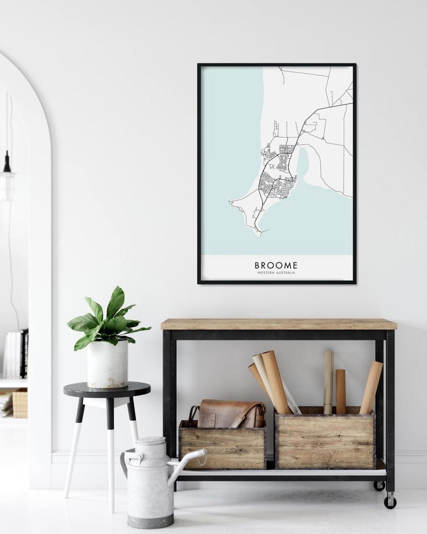 Broome Map Print - Chelsea Chelsea