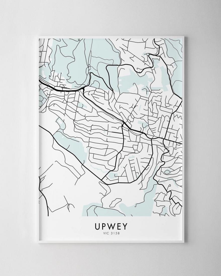 Melbourne – Upwey Map Print - Chelsea Chelsea