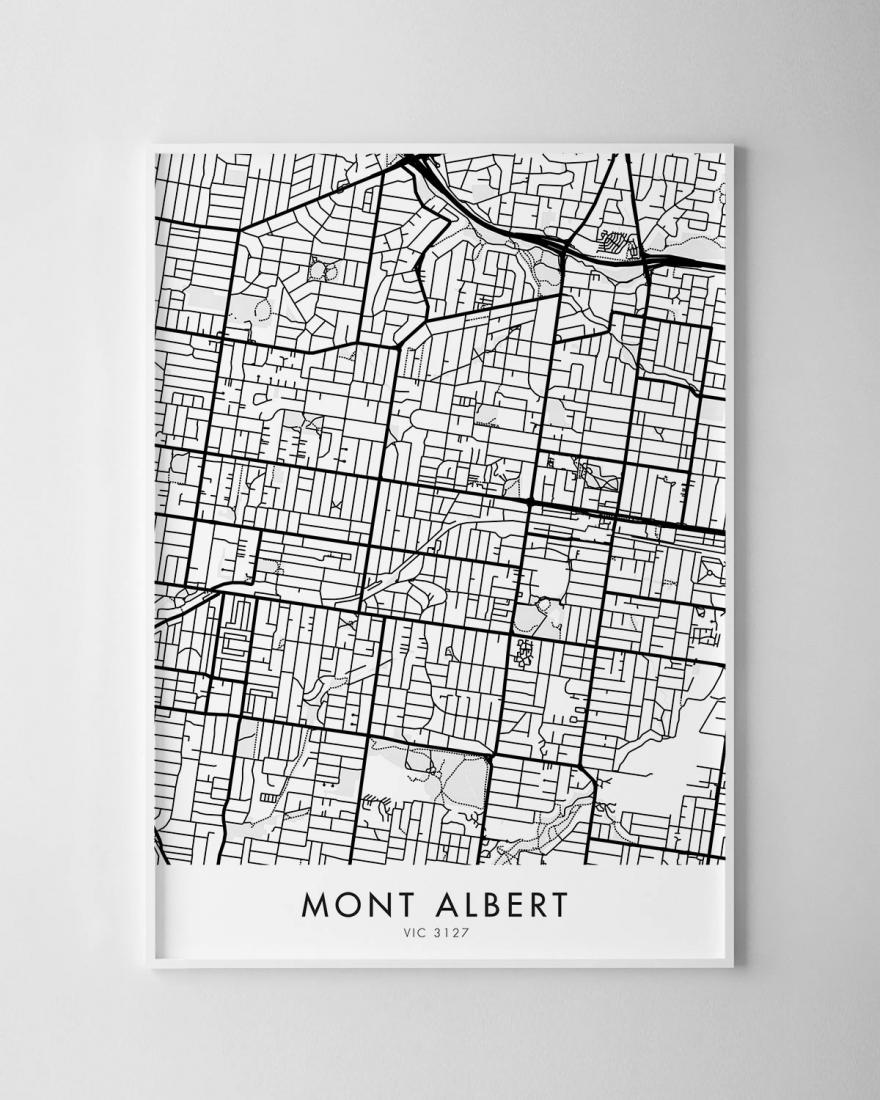 Melbourne – Mont Albert Map Print (A3 Size) - Chelsea Chelsea