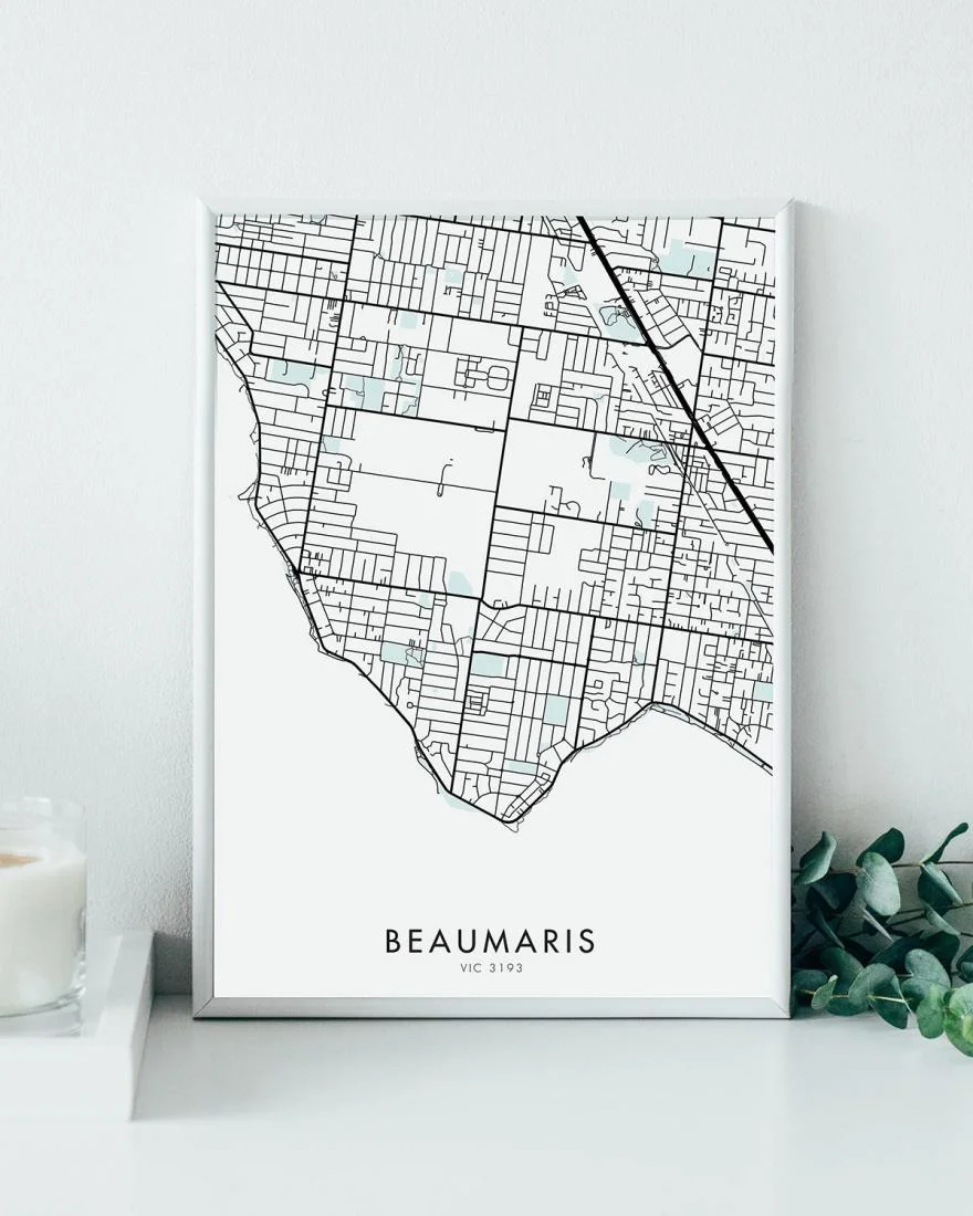 Melbourne – Beaumaris Map Print - Chelsea Chelsea