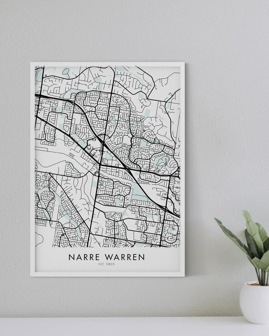 Melbourne – Narre Warren Map Print - Chelsea Chelsea