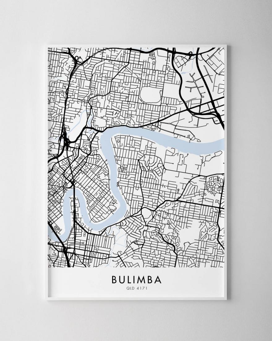 Brisbane – Bulimba Map Print - Chelsea Chelsea