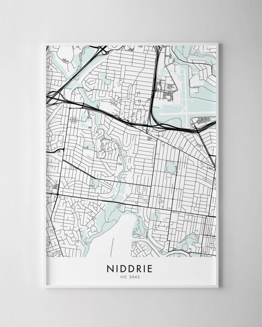 Melbourne – Niddrie Map Print - Chelsea Chelsea