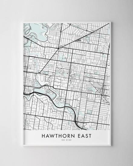 Melbourne – Hawthorn East Map Print - Chelsea Chelsea