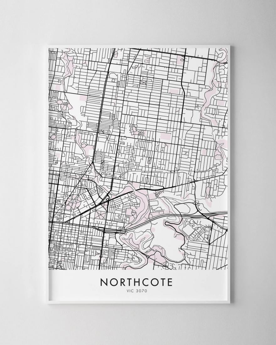 Melbourne – Northcote Map Print - Chelsea Chelsea