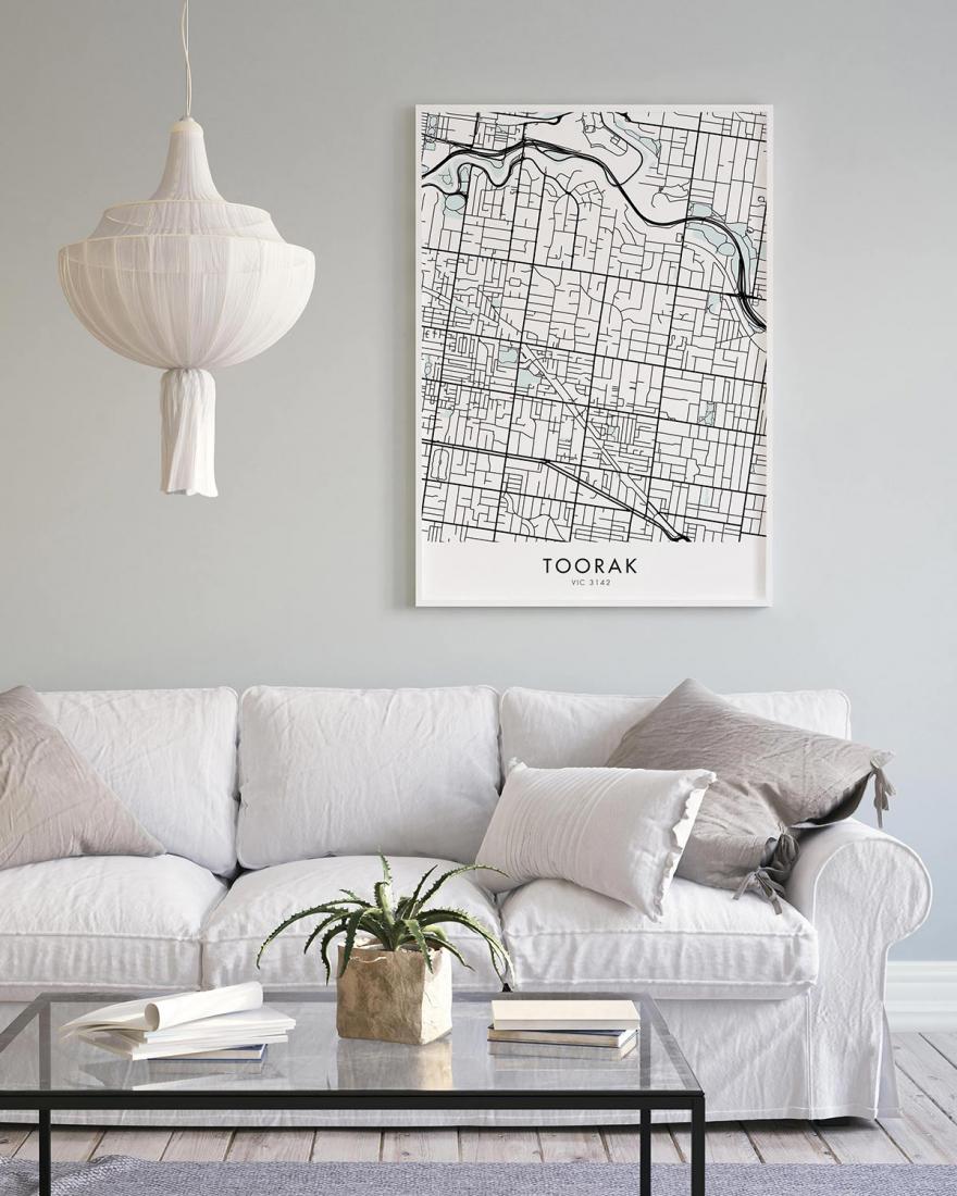 Melbourne – Toorak Map Print - Chelsea Chelsea