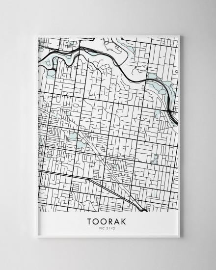 Melbourne – Toorak Map Print - Chelsea Chelsea