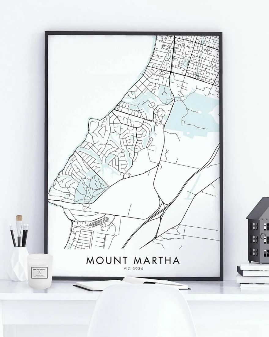 Melbourne – Mount Martha Map Print | Chelsea Chelsea