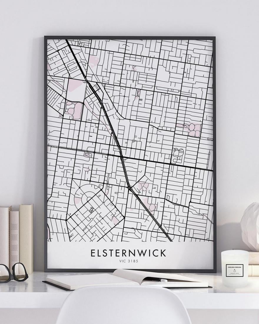 Melbourne – Elsternwick Map Print - Chelsea Chelsea