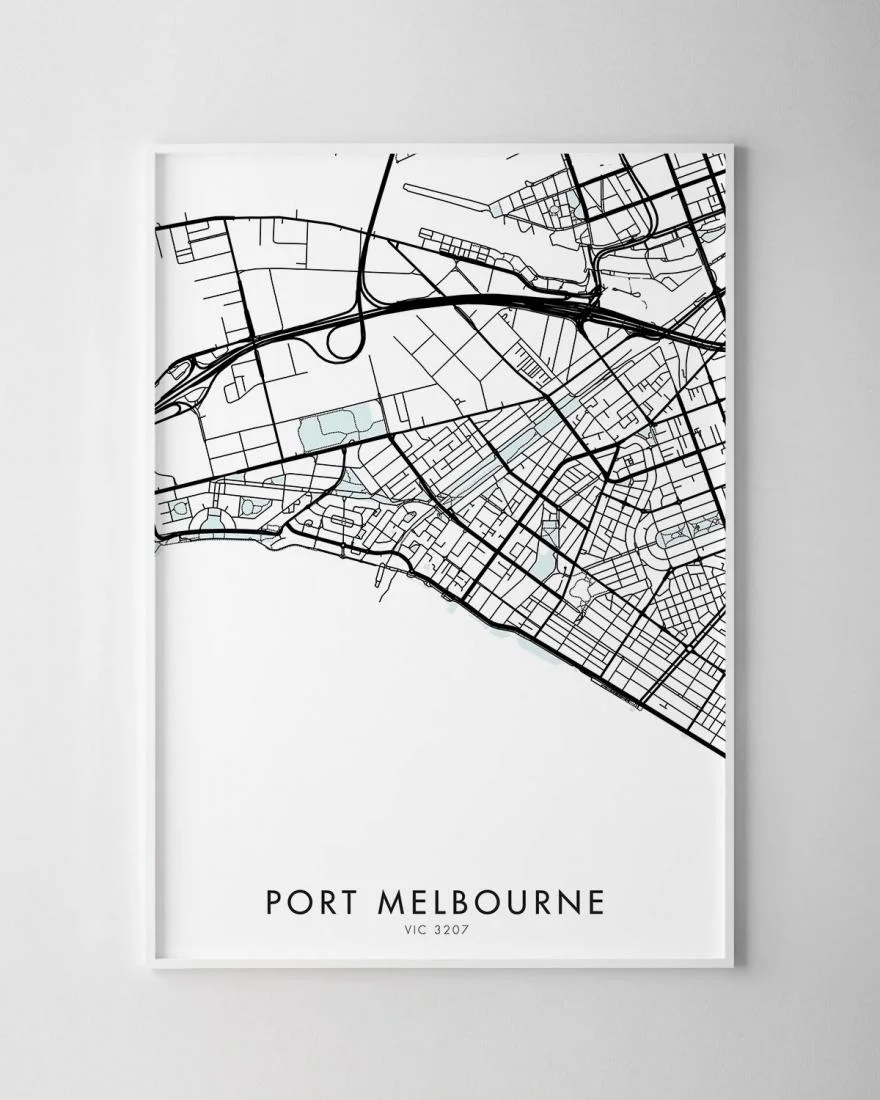Melbourne – Port Melbourne Map Print | Chelsea Chelsea