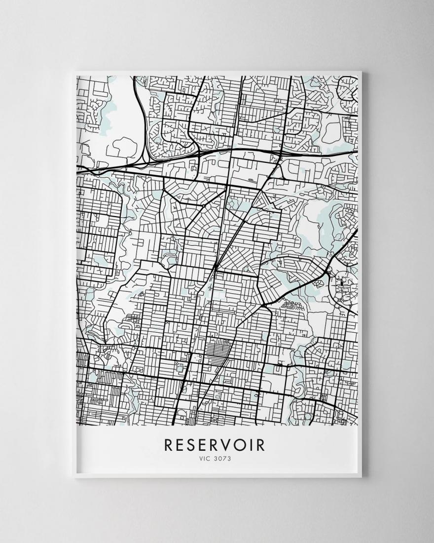 Melbourne – Reservoir Map Print - Chelsea Chelsea