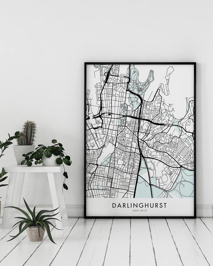 Sydney – Darlinghurst Map Print - Chelsea Chelsea