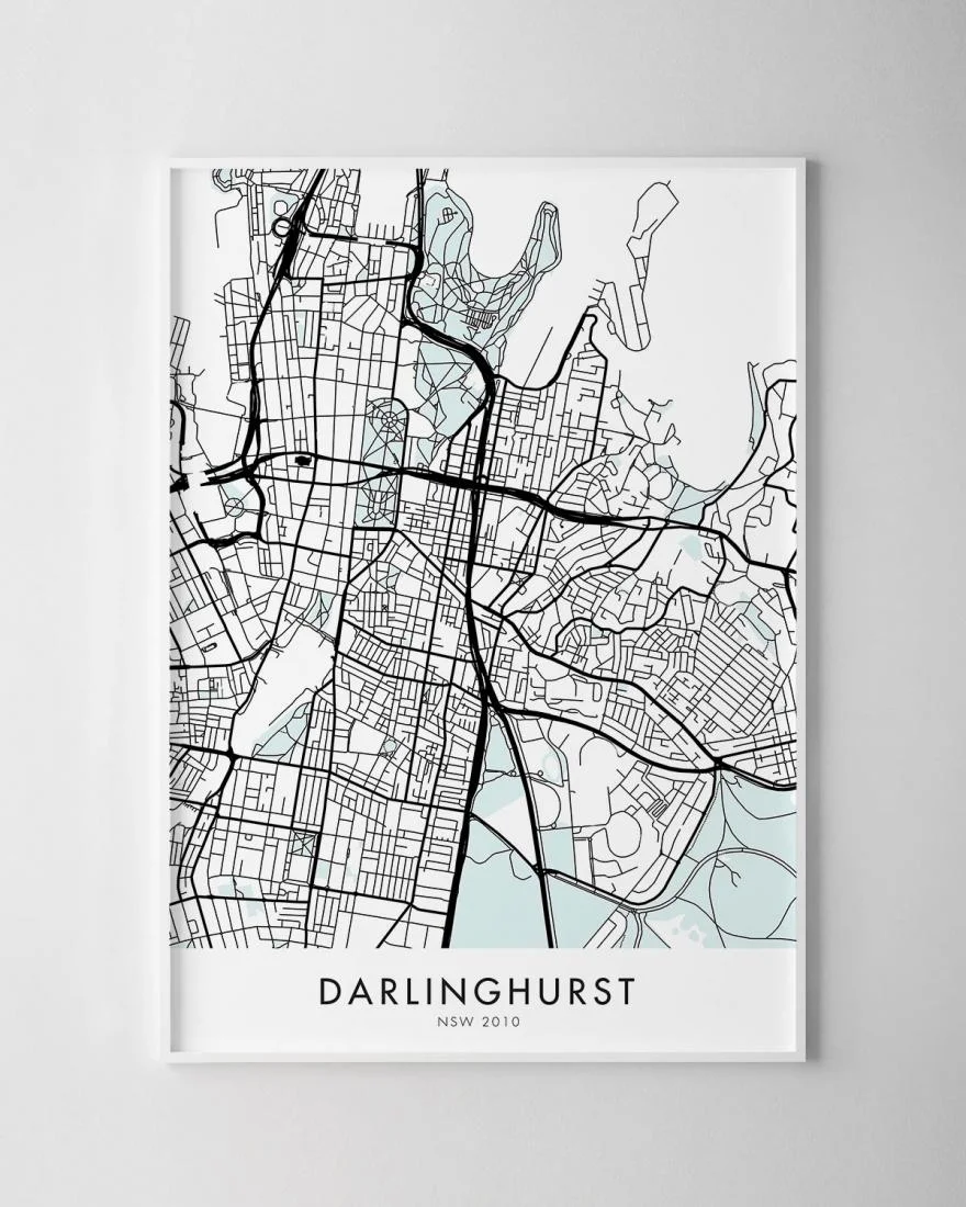 Sydney – Darlinghurst Map Print - Chelsea Chelsea