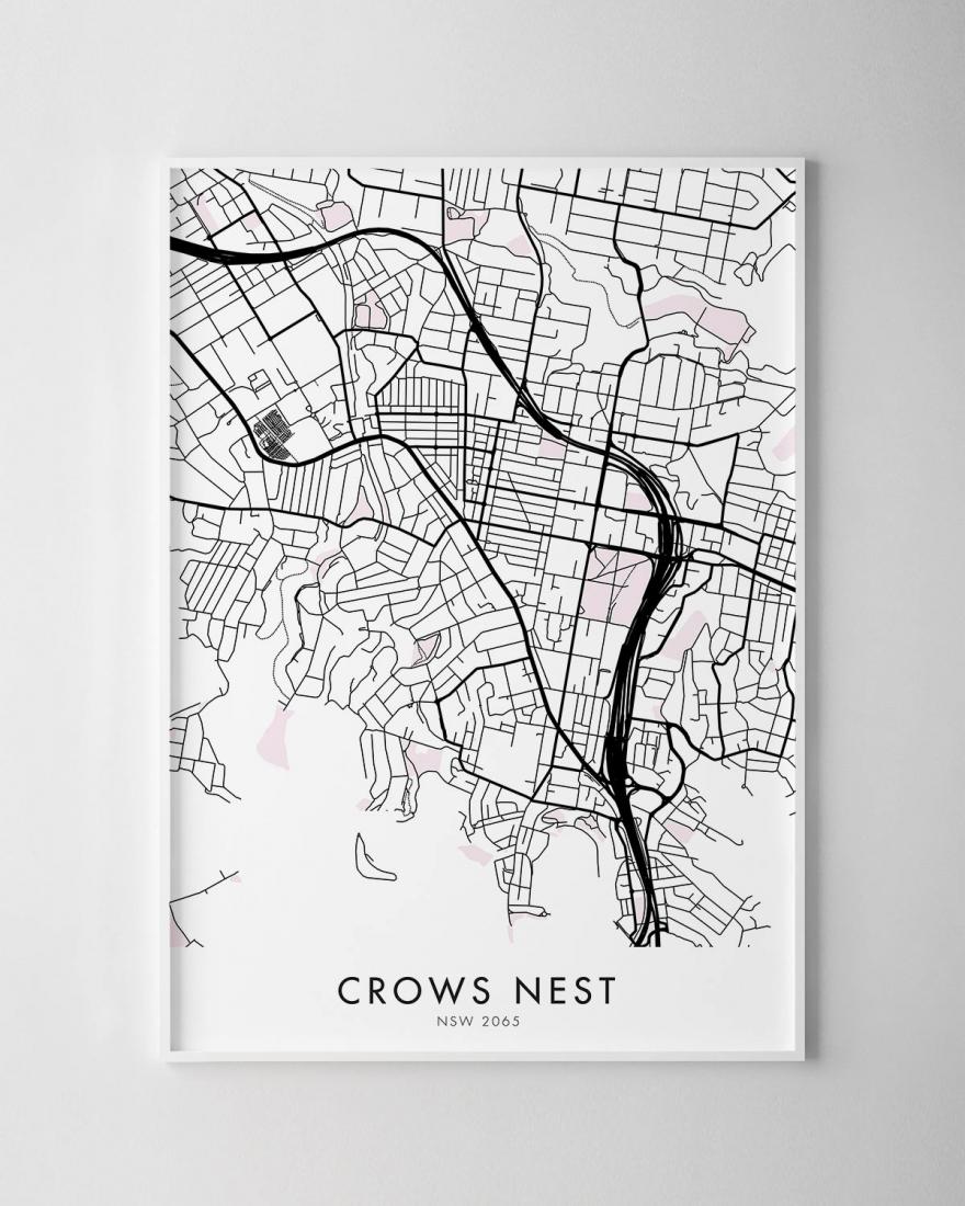 Sydney Crows Nest Map Print Chelsea Chelsea